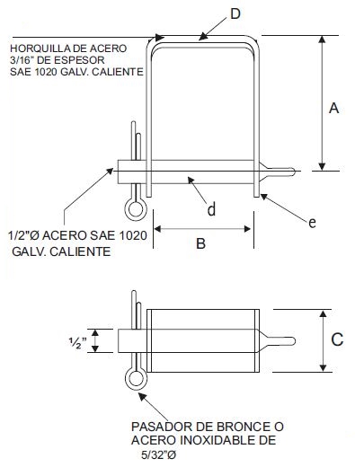 PORTALÍNEA VERTICAL UNIPOLAR TIPO CLEVIS - InnovaTec EyE